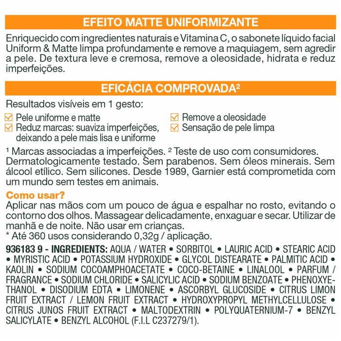 Limpeza Facial Efeito Matte | Garnier