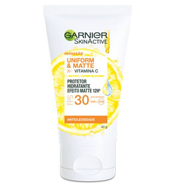 Protetor hidratante facial uniform matte com FPS 30 e vitamina C | Garnier